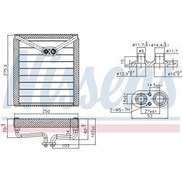 NISSENS Verdampfer, Klimaanlage 92373 f&uuml;r MITSUBISHI