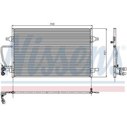 NISSENS Kondensator, Klimaanlage 94345 f&uuml;r Audi