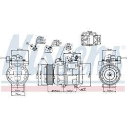 NISSENS Kompressor, Klimaanlage 89256 f&uuml;r KIA