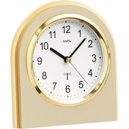 Funktischuhr AMS "F5197", beige (goldfarben, beige), Tischuhren