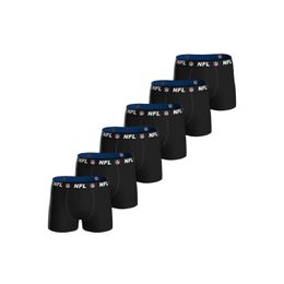 Boxershorts NFL "Boxershort NFL SHIELD 6pk Boxers 6er Pack", Herren, Gr. L, schwarz, Obermaterial: 95% Baumwolle CO. 5% Elasthan EL., Unterhosen