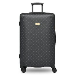 Trolley LAZAROTTI "Palermo 4 Rollen Trolley L 79 cm", Gr. 120 l, grau (dunkelgr&uuml;n), Polypropylen, Koffer