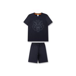 Schlafanzug Sanetta "Pyjama", Jungen, Gr. 188, blau (dunkelblau), Obermaterial: 100% Baumwolle CO., Homewear-Sets Schlafanzug