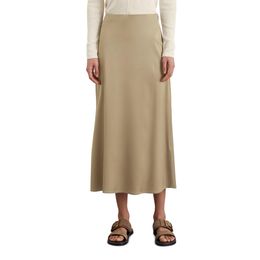 Marc O'Polo Webrock MARC O'POLO "aus Viskose-Stretch", Damen, Gr. 32, beige (m723), Obermaterial: 96% Viskose, 4% Elasthan, unifarben, ausgestellt wadenlang, R&ouml;cke