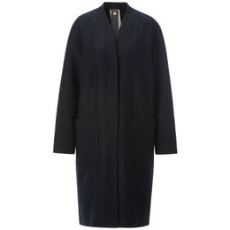 LangerChen Damen-Wollmantel XL Schwarzblau