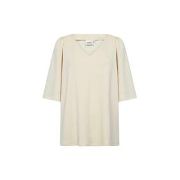 Blusentop WASABI CONCEPT "Wasabi Concept Shirt WA-SABINA 70", Damen, Gr. 46-48, 1620 cream, Obermaterial: 48% Modal, 48% Polyester, 4% Elasthan, Blusen Blusentop