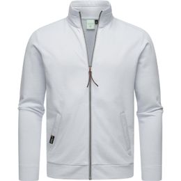 Kapuzensweatjacke Ragwear "Miet", Herren, Gr. XXXL (58), grau (hellgrau), Sweatware, Obermaterial: 55% Baumwolle, 45% Polyester, Basic, gerade h&uuml;ftbedeckend, hoch geschlossener Ausschnitt, &Auml;rmel ohne &Auml;rmelschlitz Rippb&uuml;ndchen, Sweatjacken, coole Herren Basic Sweatjacke