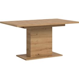 Esstisch Home Affaire "Motus, ausziehbar 150 -190 cm, inklusive 40 cm Einlegeplatte", braun (artisan oak nachbildung, artisan oak nachbildung, artisan oak nachbildung), B:150cm H:76cm T:90cm, Tische, Esstisch, S&auml;ulengestell mit Bodenplatte, Tisch, K&uuml;chentisch, Esszimmer, K&uuml;che
