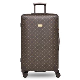 Trolley LAZAROTTI "Palermo 4 Rollen Trolley L 79 cm", Gr. 120 l, braun (dunkelbraun), Polypropylen, Koffer
