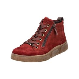 Sneaker Ara "Ara Sneaker Veloursleder", Damen, Gr. 38, rot (burgundy), Veloursleder, Schuhe Sneaker