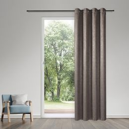 Vorhang GERSTER "Grace" Gr. 1, grau (taupe), B:145cm H:245cm, Polyester, Gardinen, Blickdichter &Ouml;senschal "Grace"
