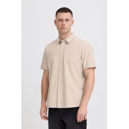 Leinenhemd Blend "BHAban Slub Linen Mix", Herren, Gr. L, US-Gr&ouml;&szlig;en, crockery, 70% Baumwolle, 30% Leinen, meliert, Basic, Basic normal, ohne Ausschnitt, gerader Abschluss, Hemden, Leinen-Mix Hemd in Melange-Optik