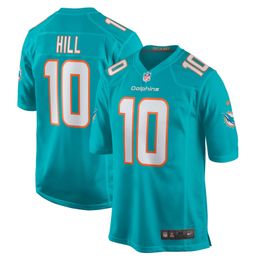 Footballtrikot Nike "Nike Trikot Miami Dolphins NFL Home Game Jersey Hill 10", Herren, Gr. L, mehrfarbig, 100% Polyester, Trikots