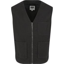 Steppweste Urban Classics "Urban Classics Herren Organic Cotton Vest", Herren, Gr. L, schwarz, 100% Baumwolle, Westen Steppweste