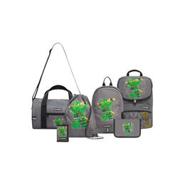 Handtasche Lego "Lego Bag School", Kinder, Gr. onesize, grau (gr&uuml;n), Obermaterial: 100% Polyester, Taschen Handtasche
