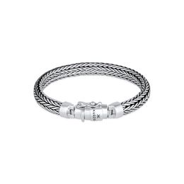 Armband Kuzzoi "Herren oxidiert Kastenverschluss 925 Silber" Gr. 23, silber, Armb&auml;nder, Herren, 23cm, ohne Stein, Silber 925 (Sterlingsilber), Armband
