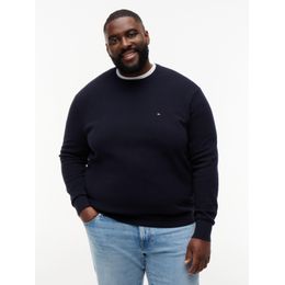 Tommy Hilfiger Big & Tall Rundhalspullover "ESSENTIAL STRUCTURE CREW NECK", Herren, Gr. 4XL, desert sky, Strick, Obermaterial: 100% Baumwolle, TOMMY HILFIGER BIG & TALL, regular fit normal, Rundhals, eingesetzt Rippb&uuml;ndchen, Pullover Rundhalspullover, Gro&szlig;e Gr&ouml;&szlig;en, regular fit