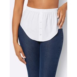 Klassische Bluse Casual Looks, Damen, Gr. 1, wei&szlig;, 50% Baumwolle, 50% Polyester, unifarben, Blusen
