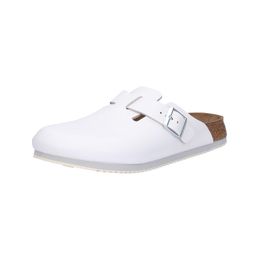 Pantolette Birkenstock "Boston SL", Damen, Gr. 37, wei&szlig;, Obermaterial: 100% Rindsleder Leather cow., Schuhe Pantolette