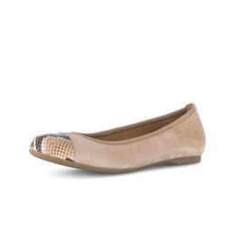 Ballerina Gabor "Eleganter Ballerina", Damen, Gr. 40,5, beige, Schuhe Ballerina