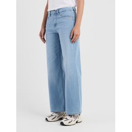 Weite Jeans Gang "94CARLOTTA", Damen, Gr. 33, N-Gr, blau (summer sky), Denim/Jeans, Obermaterial: 88% Baumwolle, 9% Elastomultiester, 3% Lyocell, weit bodenlang, Jeans, weiter Fit im bodenlangen Palazzo-Style