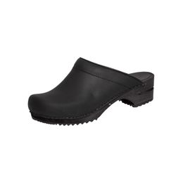 Clog Sanita "Clog offen", Damen, Gr. 37, schwarz, Obermaterial: 100% Lammleder LEL., Schuhe Clog
