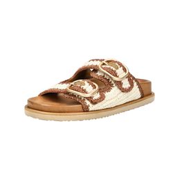 Pantolette Inuovo "Inuovo Pantoletten Textil", Damen, Gr. 37, nut, Textil, Schuhe Pantolette