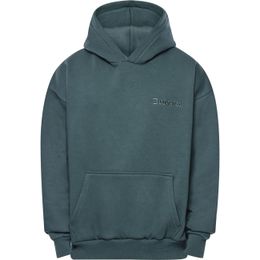 Kapuzensweatshirt DROPSIZE "Dropsize HEAVY OVERSIZE EMBO HOODIE", Herren, Gr. L, trekking gr&uuml;n, 70% Baumwolle, 30% Polyester, Sweatshirts