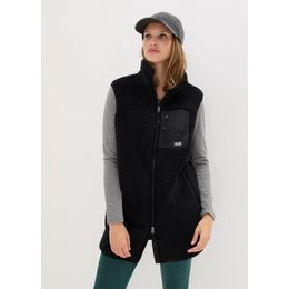 bonprix Teddy-Fleece Weste, schwarz, Gr.40/42 (M), Kuschelige Teddy-Fleece Weste mit Rei&szlig;verschlusstasche auf Vorderseite, aus Fleece