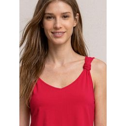 Tr&auml;gertop Street One, Damen, Gr. 34, salsa rot, Stoff, 95% Viskose, 5% Elasthan, unifarben, regular fit normal, V-Ausschnitt, abgesteppt, Tops Tr&auml;gertop, aus stretchigem Viskosematerial