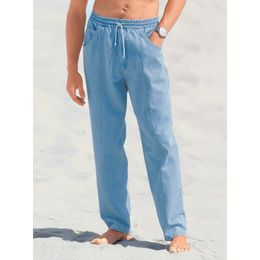 Trainingshose CLASSIC, Herren, Gr. 48, Normalgr&ouml;&szlig;en, blau (blau, bleached), 100% Baumwolle, unifarben, lang, Hosen Trainingshose