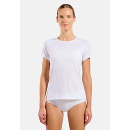 Funktionsshirt Odlo "BL TOP crew neck s/s-ACTIVE LIGHT", Damen, Gr. M, wei&szlig;, Obermaterial: 100% Polyester, normal, Rundhals, Shirts Funktionsshirt, Kurzarm, Rundhalsausschnitt, f&uuml;r sportliche Aktivit&auml;ten