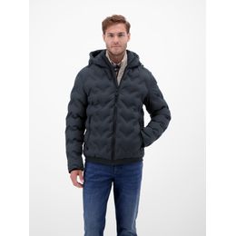 Steppjacke Lerros, Herren, Gr. M, blau night, Web, Obermaterial: 100% Polyester, unifarben, normal h&uuml;ftbedeckend, Rundhals, Jacken Steppjacke, mit Kapuze und Kordelzug