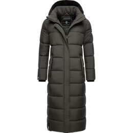 Steppmantel Navahoo "Isalie", Damen, Gr. XL (42), grau (anthrazit), Oberstoff: 100% Polyester. Futter: 100% Polyester. Wattierung: 100% Polyester. &Auml;rmelfutter: 100% Polyester, oversize ca. Mitte Wade, &Auml;rmel ohne &Auml;rmelschlitz Rippstrickb&uuml;ndchen mit innenliegendem Gummizug, M&auml;ntel Steppmantel, zeitloser Wintermantel mit abnehmbarer Kapuze