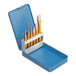 Gedore Werkzeugsatz, Set 6-teilig, gef&uuml;llt, in Metallkassette, Mei&szlig;el, K&ouml;rner, Treiber, Werkzeug 106 D (8725710)