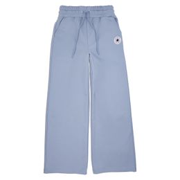 Palazzohose Converse "WOMEN'S Converse KNIT WIDE LEG PANTS", Damen, Gr. M, N-Gr, blau (wet stone), Obermaterial: 89% Baumwolle, 11% Polyester, unifarben, Hosen Palazzohose