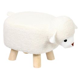 Kesper Kinderhocker, Wei&szlig;, Holz, Kiefer, Schaf, 47x25x25 cm, Kinder- & Jugendzimmer, Kinderm&ouml;bel, Kindersitzm&ouml;bel & -tische, Kinderst&uuml;hle