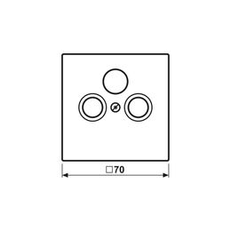 Jung Abdeckung f.SAT-TV-Steckdose LS990SATWWM)