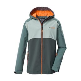 Funktionsjacke Killtec "KOS 147 BYS JCKT", Jungen, Gr. 164, grasgr&uuml;n, Obermaterial: 100% Polyester.Futter: 100% Polyester, Jacken Funktionsjacke, Kinderjacke, wasserdicht, Colourblock, Teflon EcoElite&trade; impr&auml;gniert