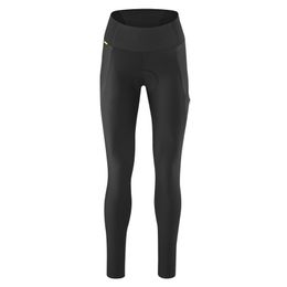 Fahrradhose Gonso "Essential Tight Cargo SC W", Damen, Gr. 42, Normalgr&ouml;&szlig;en, schwarz, 78% Polyester, 22% Elasthan, Hosen Fahrradhose, Damen Radhose lang mit Sitzpolster, Radlerhose mit Taschen, Tight Fit