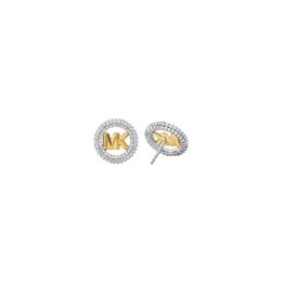 Paar Ohrstecker Michael Kors "Schmuck Geschenk Metall Ohrringe PREMIUM", gold (gelbgoldfarben, metallfarben, kristallwei&szlig;), Ohrringe, Damen, 13mm,mit Zirkonia, Metall, wahlweise mit oder ohne Zirkonia