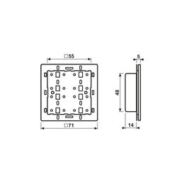 Jung KNX Funk-Tastsensor-Modul Adapterrahmen 3-fach 4073 RF TSM (4073RFTSM)