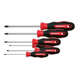 Gedore RED Schraubendreher-Set 6-teilig, Schraubenzieher-Satz TX, 2-Komponenten-Griff, Stahl, Werkzeug, R38402006 (3301272)