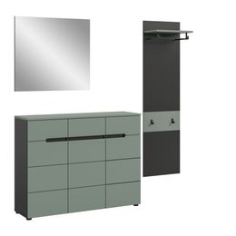 Garderobe CANU 3-teilig Grau, Graugr&uuml;n