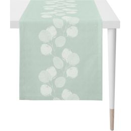 Tischl&auml;ufer Apelt "2717 LOFT STYLE, Jacquard", gr&uuml;n (hellmint, wei&szlig;), B:48cm L:140cm, Polyester, Viskose, Tischdecken