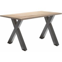 M&auml;usbacher Schreibtisch M&Auml;USBACHER "Mio", grau (graphit, eichefarben), B:120cm H:75cm T:70cm, Tische, Schreibtisch