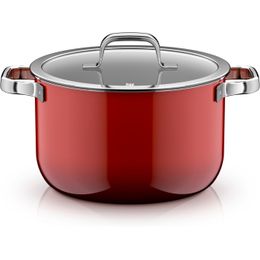 Kochtopf WMF "Fusiontec Mineral Pro", rot, B:28cm H:21cm L:33cm &Oslash;:24cm, T&ouml;pfe, Kochtopf, kratzfeste Oberfl&auml;che, w&auml;rmereduzierende Hohlgriffe, Made in Germany