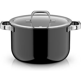 Kochtopf WMF "Fusiontec Mineral Pro", schwarz, B:28cm H:21cm L:33cm &Oslash;:24cm, T&ouml;pfe, Kochtopf, kratzfeste Oberfl&auml;che, w&auml;rmereduzierende Hohlgriffe, Made in Germany