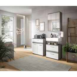 Badezimmer-Set BLAKE 3-teilig, Wei&szlig; Hochglanz