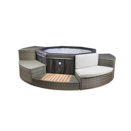 Whirlpool Netspa Octopus ca. 290 cm mit Umrandung+5 M&ouml;bel